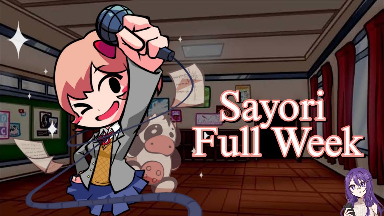 FNF DOKI DOKI TAKEOVER PLUS SAYORI FULL WEEK GAMEPLAY - YouTube