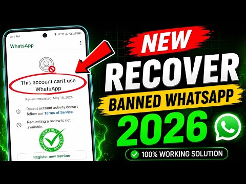 Ban Whatsapp Problem New 2026 (100% Working)✅ || This account can't use Whatsapp Problem New 2026