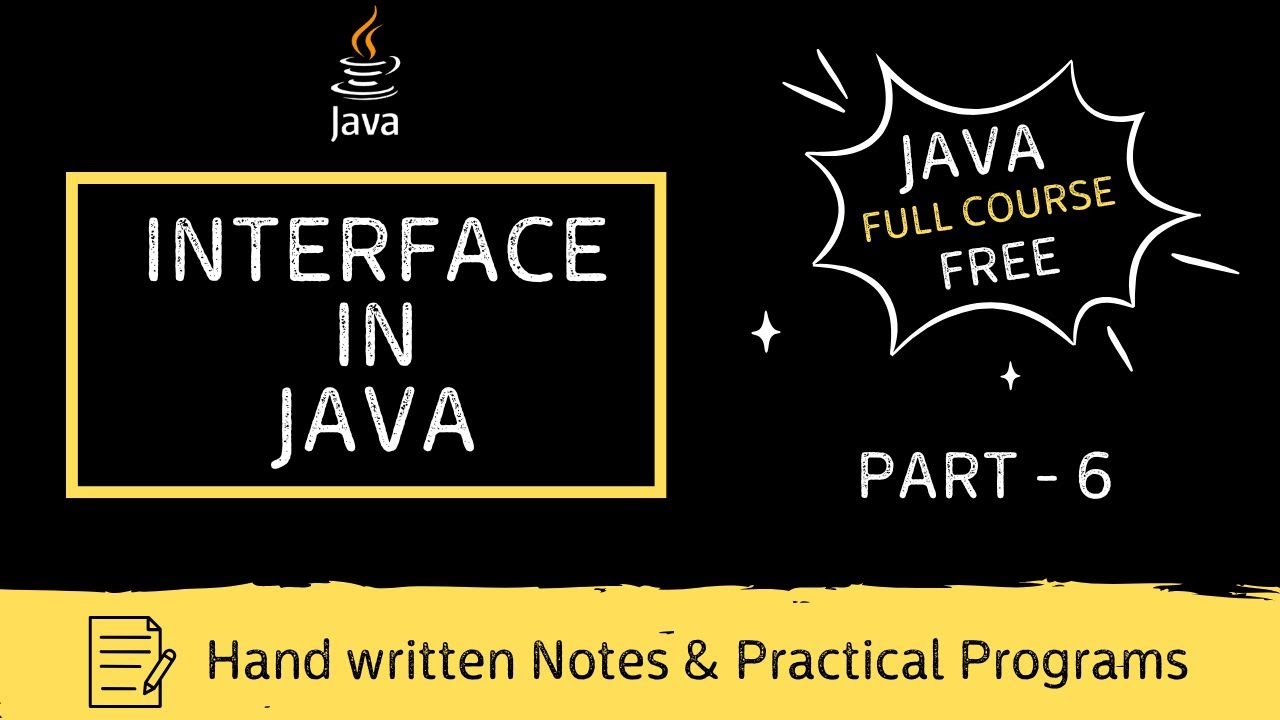 Interface in Java [Chapter 6] | Interface program in Java | Java Full Course for Beginners - YouTube