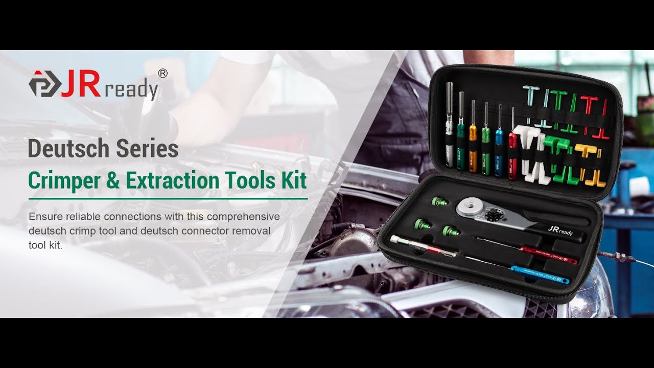 JRready 25Pcs Deutsch Connectors Tool Kit, ACT-HDT Crimp Tool with ...