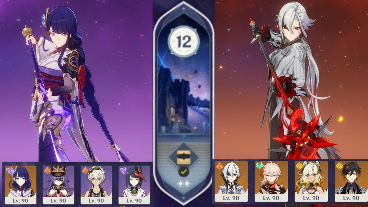 C6 R1 Arlecchino & C6 R5 Raiden Shogun | 5.5 April Spiral Abyss - YouTube