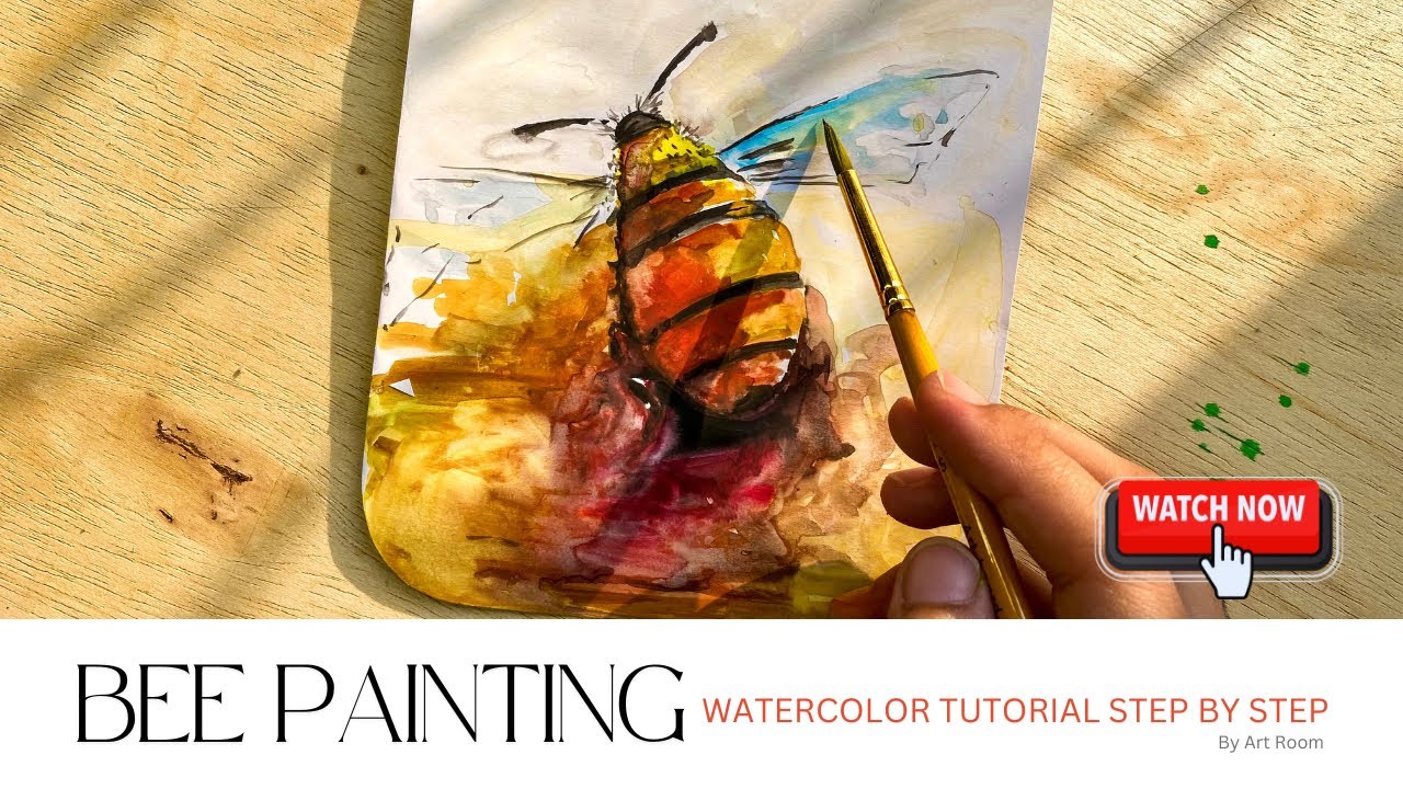 Watercolor Bee Painting Tutorial – A Step-by-Step Guide for Beginners ...