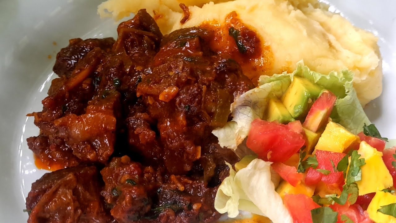 TASTY GOATS MEAT AND CREAMY MASHED POTATOES || EASY & QUICK LUNCH ...