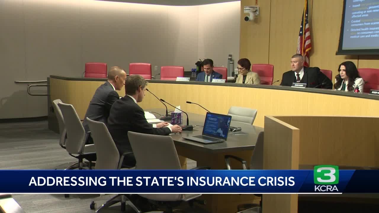 Chairwoman rushes hearing on California insurance crisis - YouTube