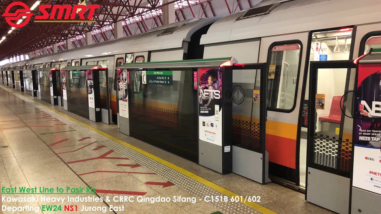 ⁴ᴷ⁶⁰ [Replacement Train] SMRT Trains, EWL Train Departing Jurong East ...