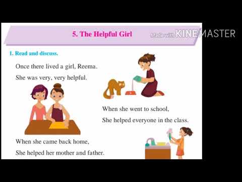 1st standard English lesson The helpful girl - YouTube