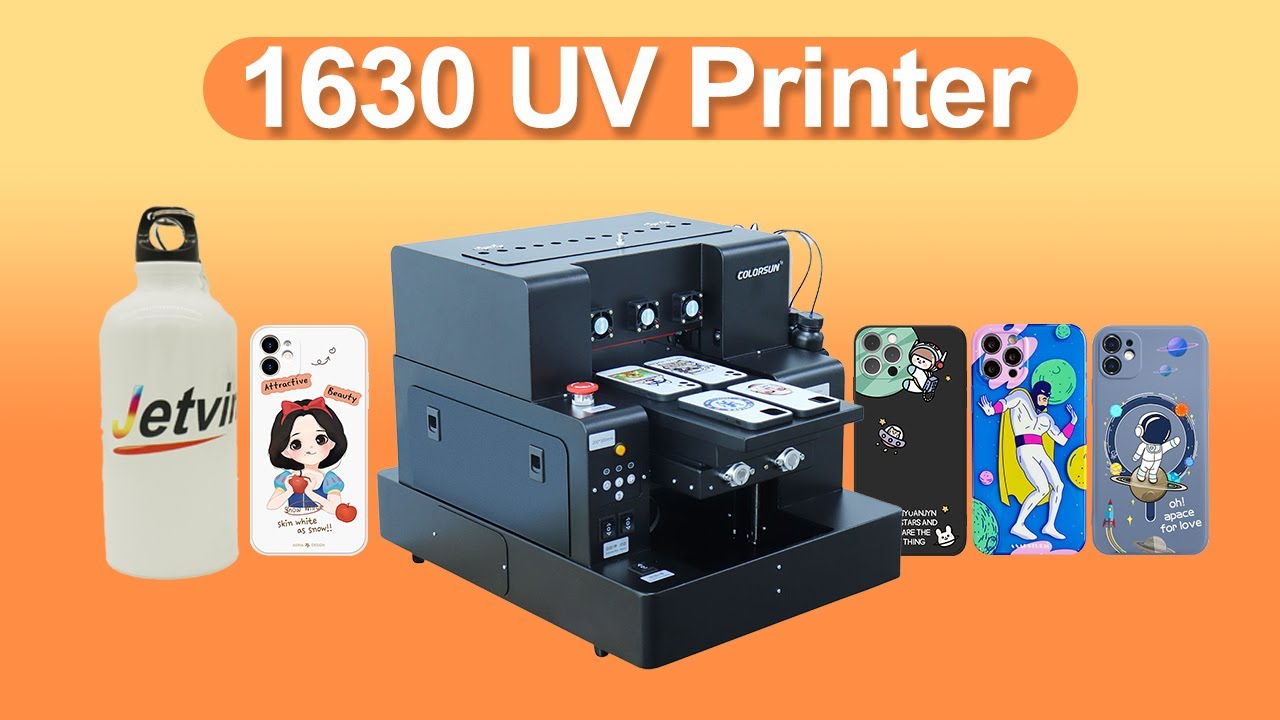Colorsun A4 automatic UV printer A1630UV printing pen holder - YouTube