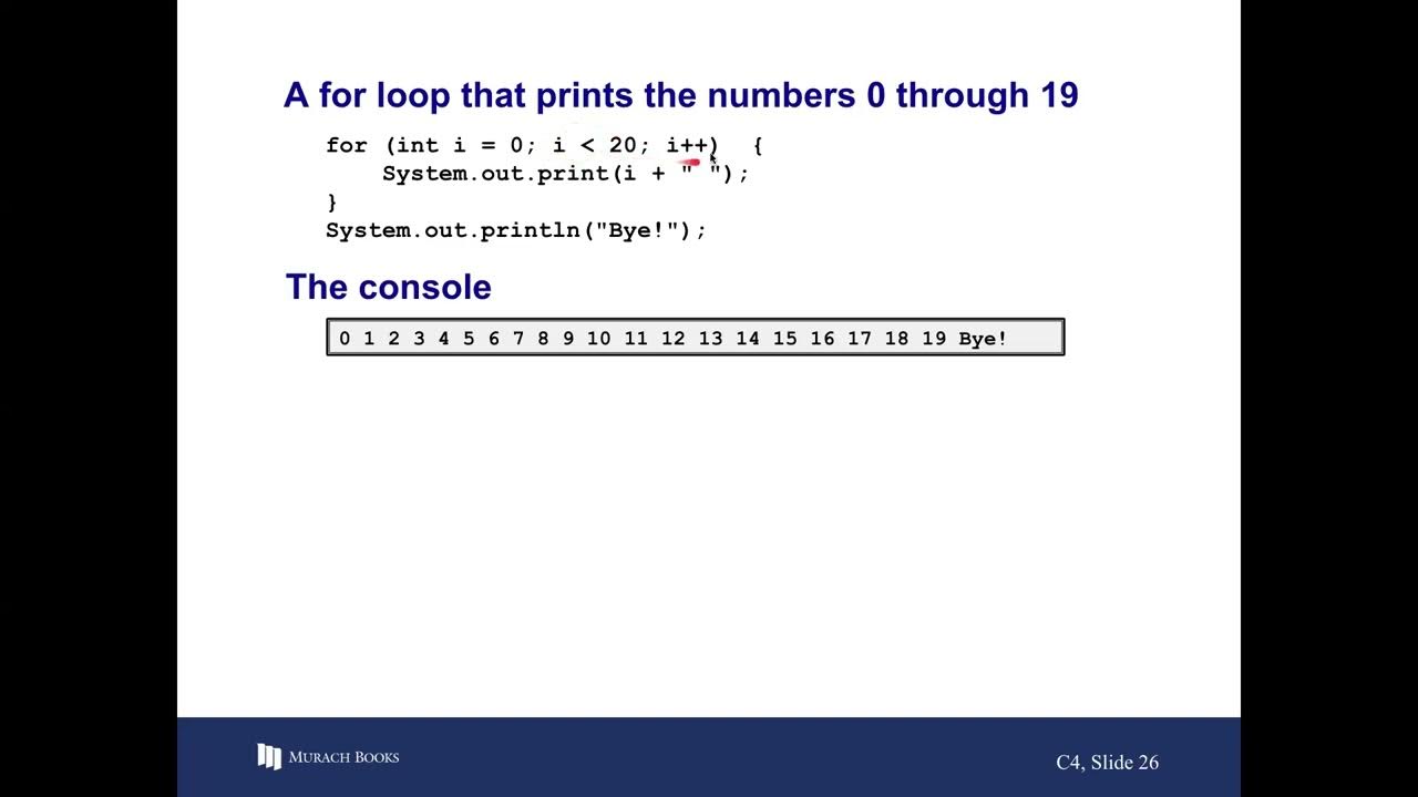 ITSE1302 Murach Chapter 4 While and For Loops - YouTube