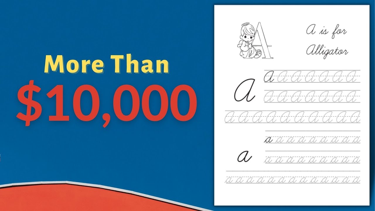 How to Make More Than 10000 $ with Cursive Handwriting Workbook for ...