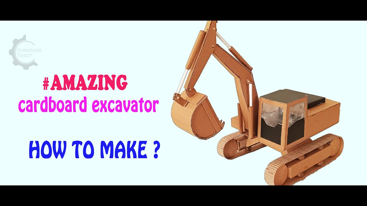 how to make excavator with cardboard | cardboard excavator | cardboard ...