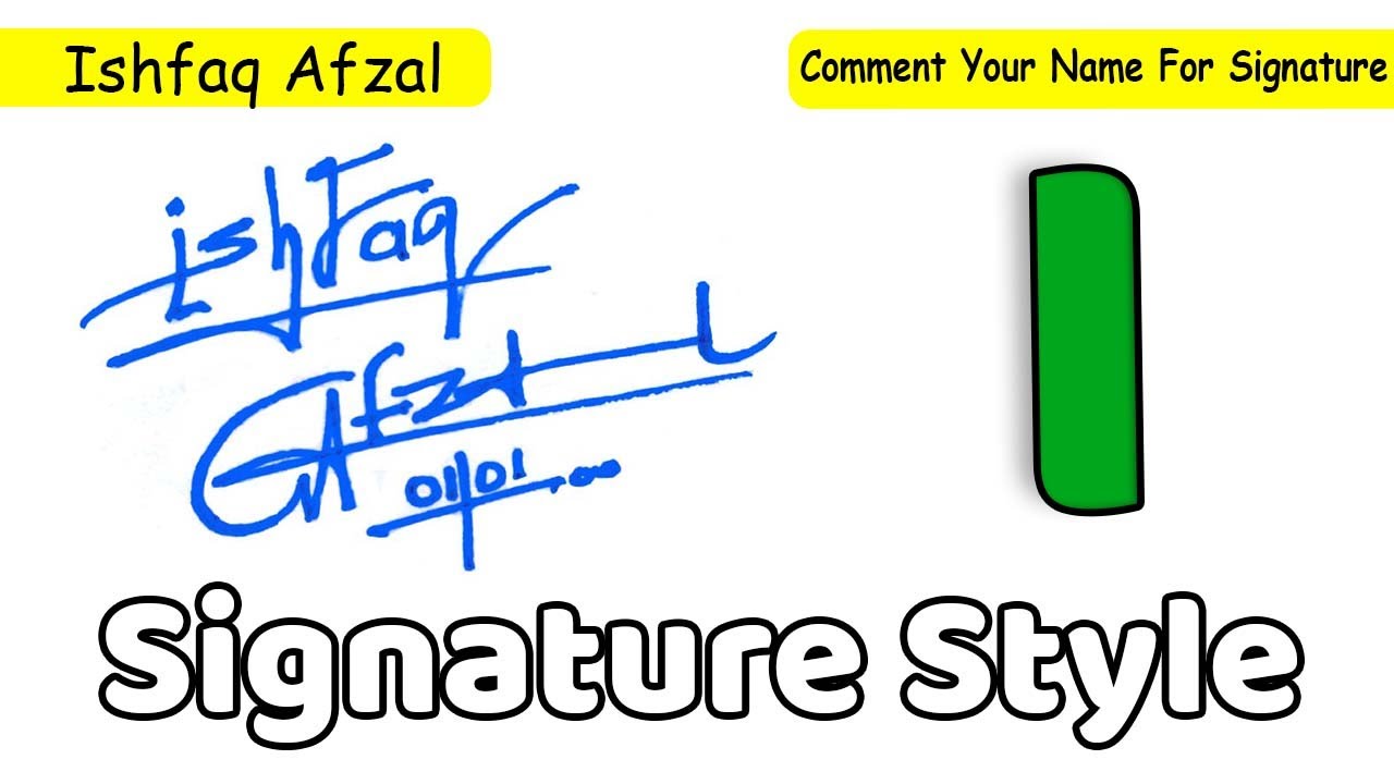 ️ Ishfaq Afzal Name Signature Style Request Done - YouTube