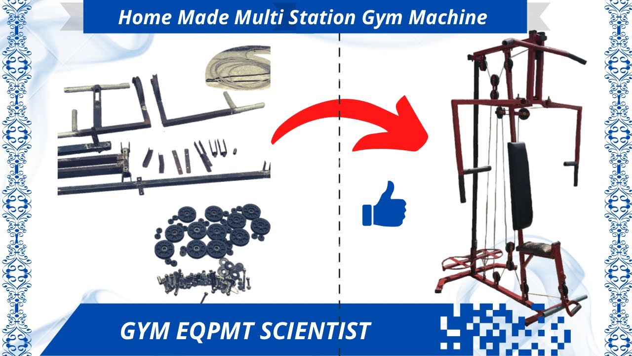 Homemade Multi Station Gym Machine #gym #gym_lovers #gym_machine #imran ...