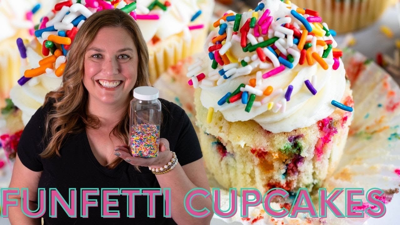 BEST Funfetti Cupcakes (Confetti Cupcakes with sprinkles) - YouTube