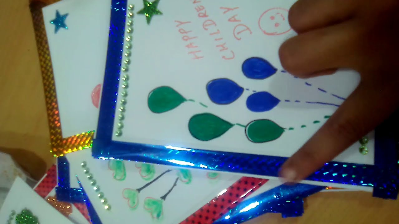 #Lovely and Easy way of children's Day cards making for #students 🌟🌠 ...