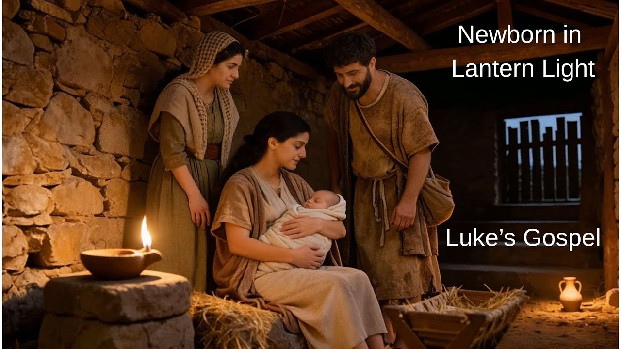 Newborn in Lantern Light -- Birth of Jesus, from the Gospel of Luke ...