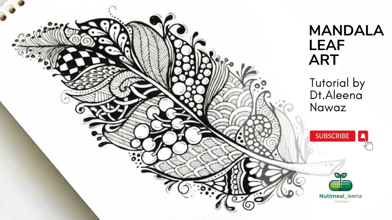 Mandala leaf art tutorial by Aleena Nawaz - YouTube