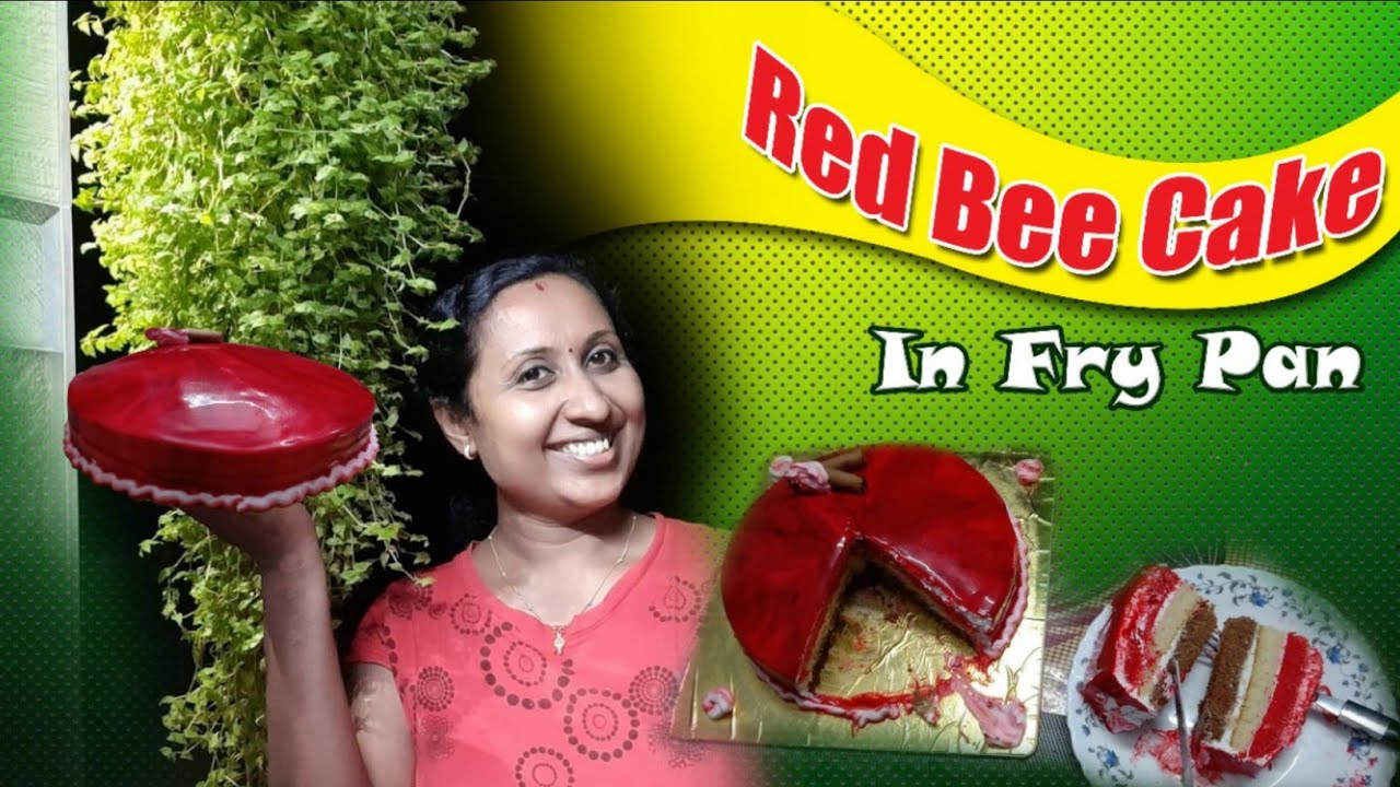 Red Bee Cake in non stick pan/Easy recipe/with out oven/Fry Pan Red Bee ...