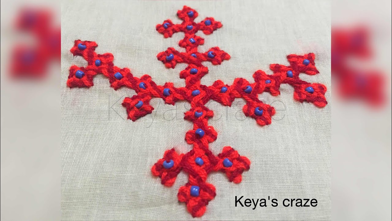 Tutorial no-128 / KUTCH work / Gujrati/ Sindhi/ Marash stitch variation ...