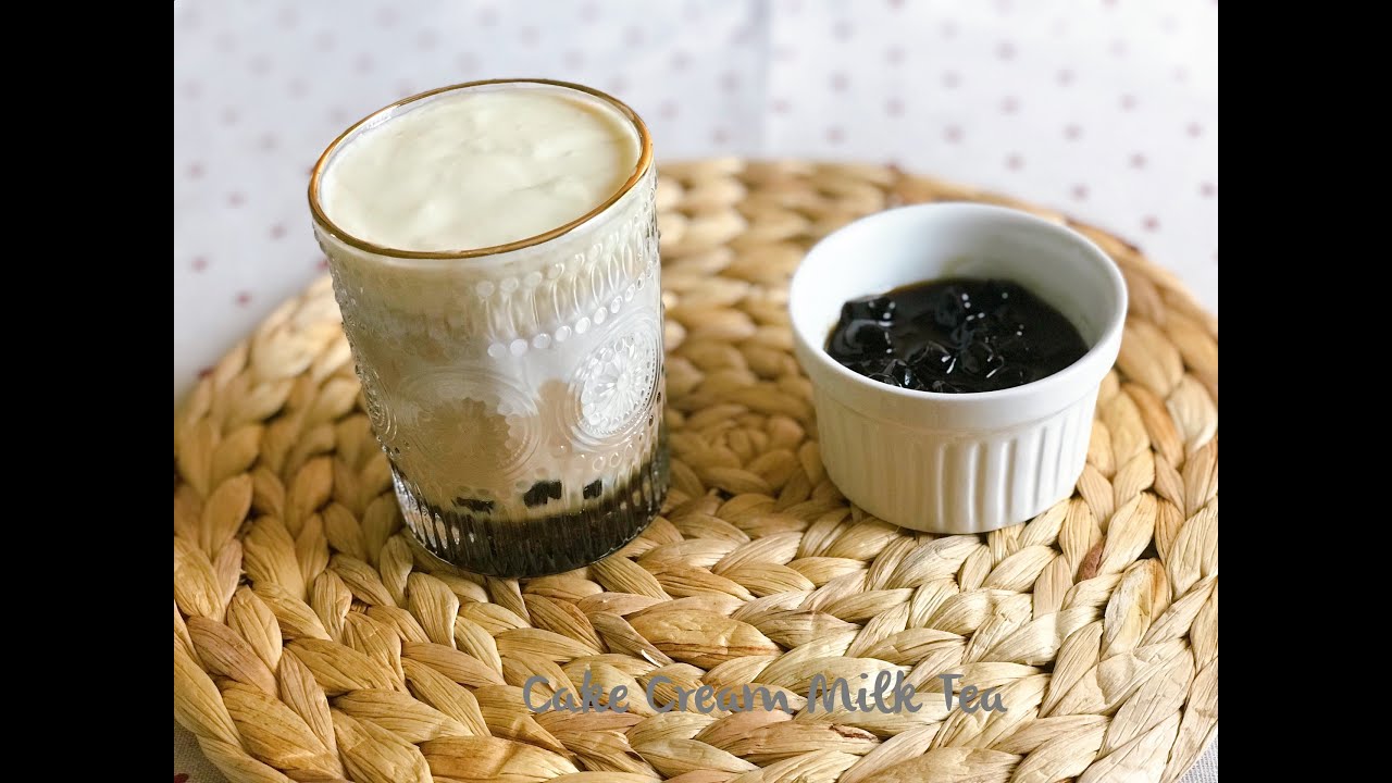 How to Make Cake Cream Milk Tea (New, Easiest Recipe) - YouTube