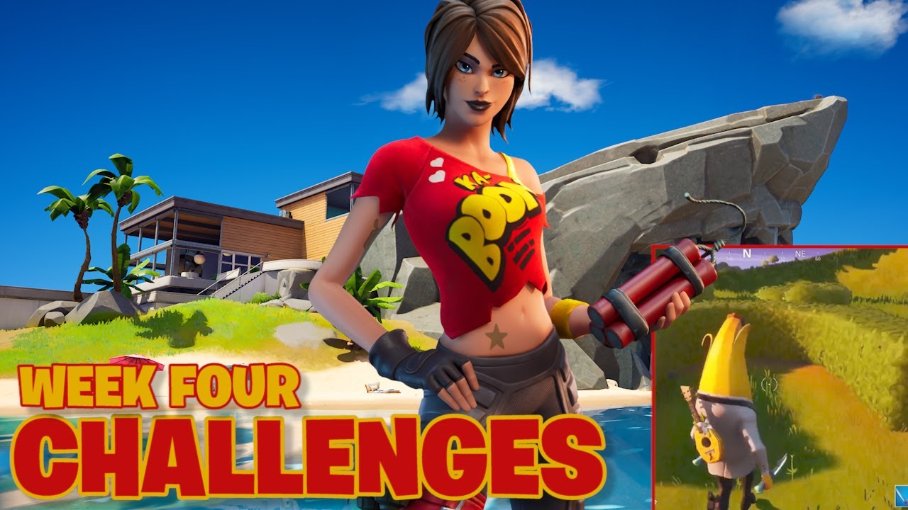 Where to Find Grumpy Greens, Mowdown | Fortnite Week 4 Challenges Guide ...