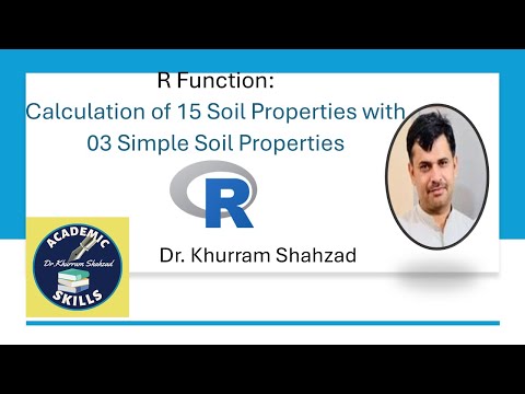 R Learning || Function for Calculating 15 Soil Physical Properties ...