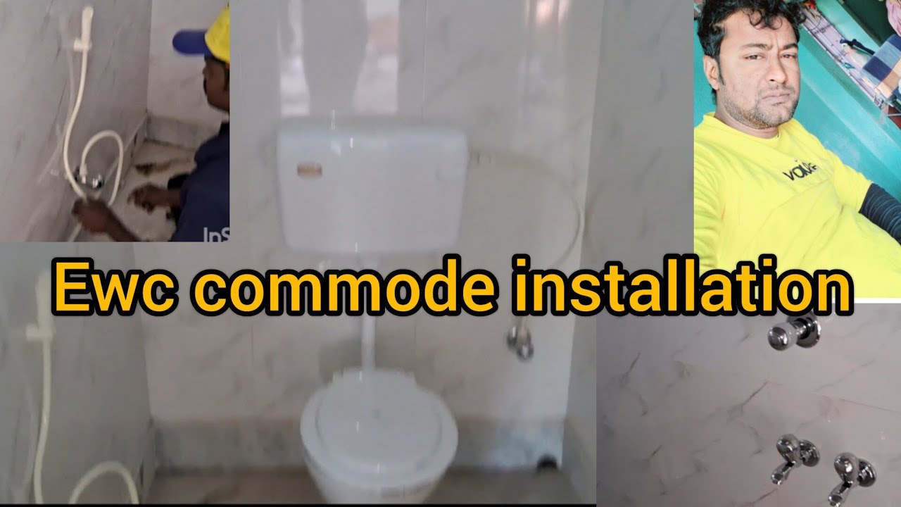 Indian toilet installation | ewc commode fittings | plumbing work ...