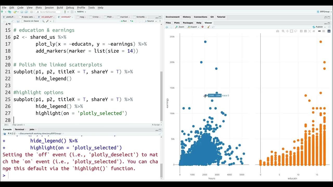 Linking Plots with Plotly in R - YouTube