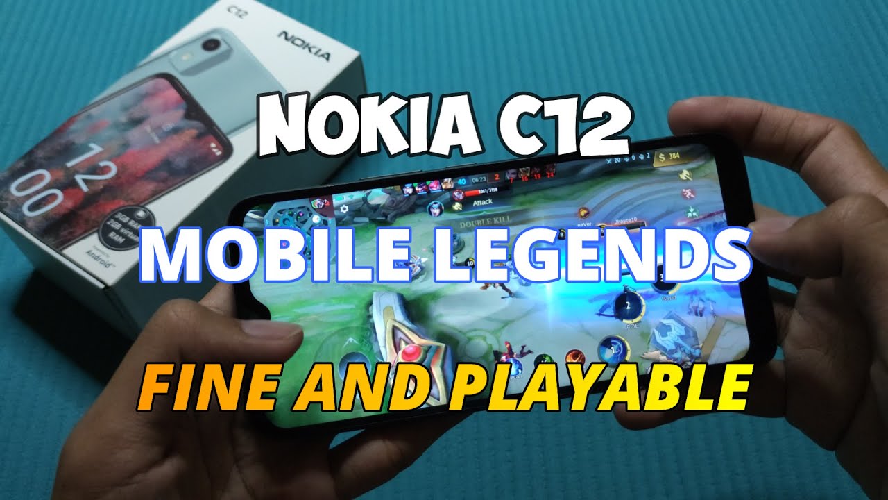 Mobile Legends in Nokia C12 (Hand Cam) - YouTube