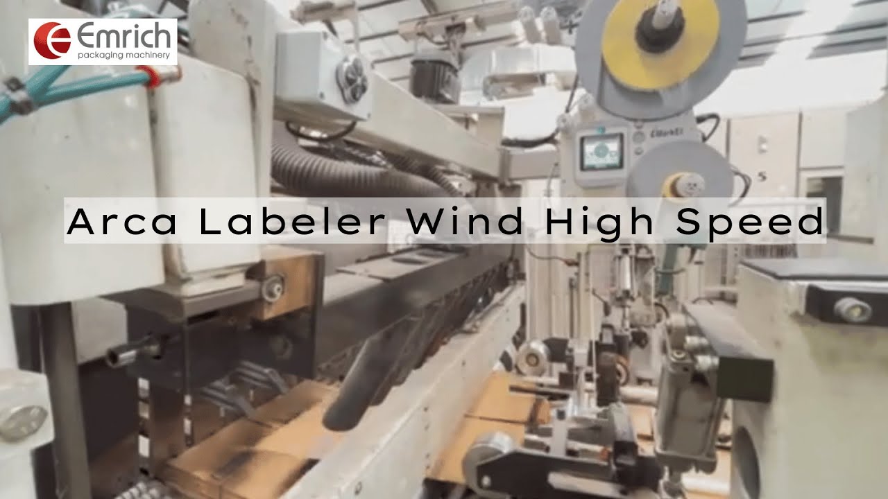 Emrich Packaging Machinery - Arca Labeler Wind High Speed - YouTube