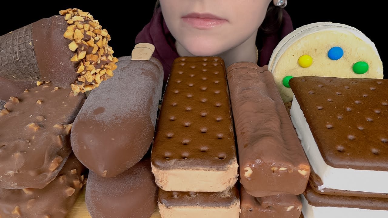 Asmr Chocolate Ice Cream Magnum Haagen Dazs Mandm Cookie Sandwich