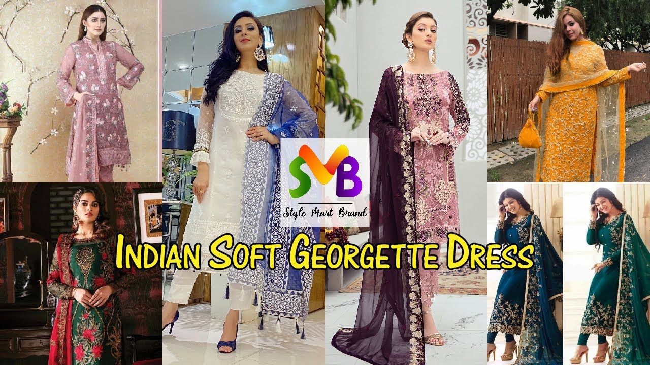 Indian Soft Gorget Dress - YouTube