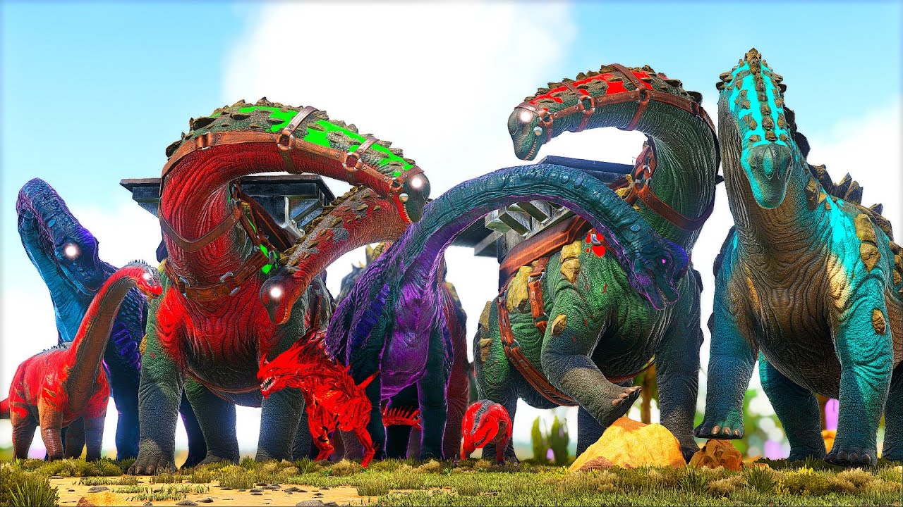 Destruíram Minha Base Com um Exercito de Titanosaurus! (Super Mods) Ark ...