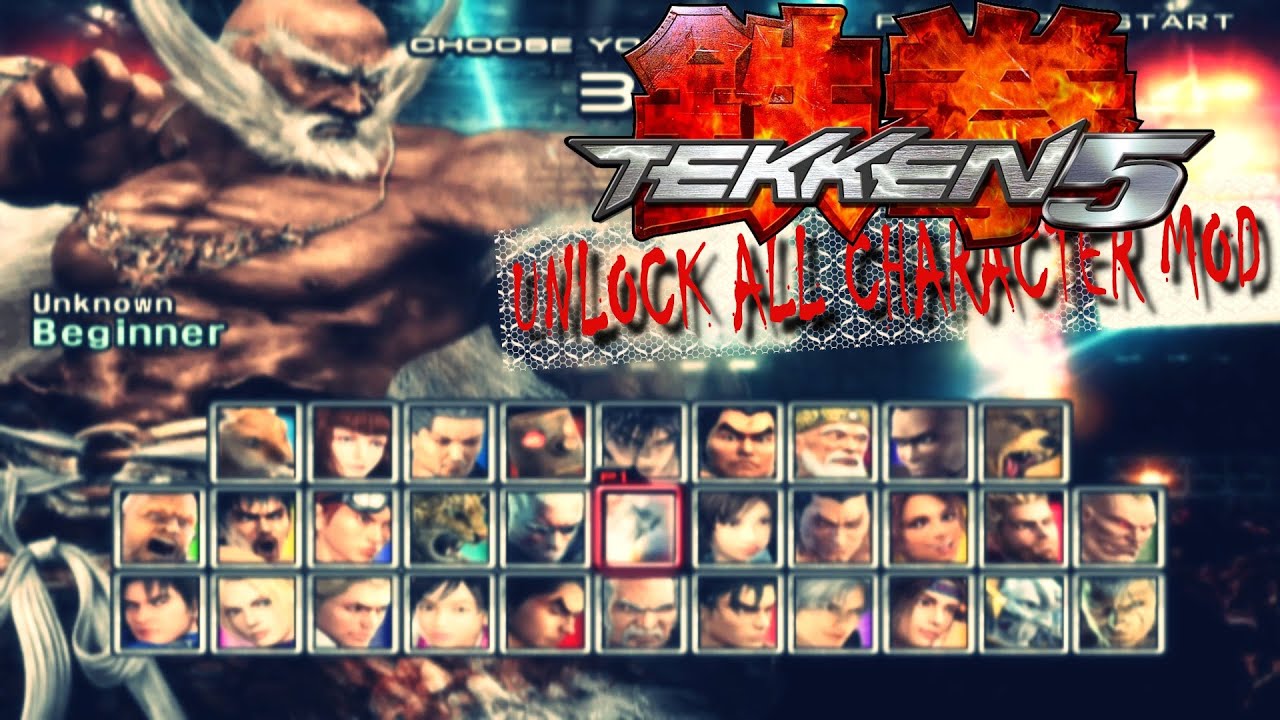 TEKKEN 5 MOD ISO UNLOCK ALL CHARACTER V2 - YouTube