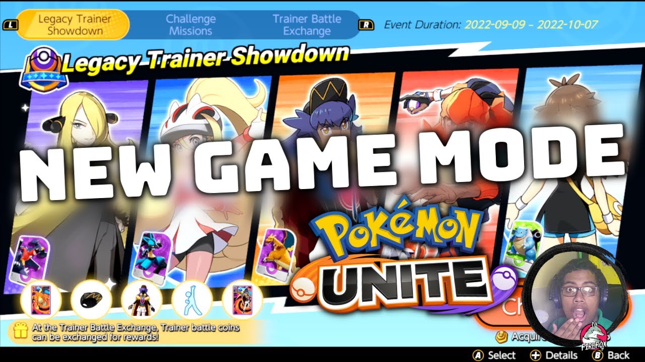 Legacy Trainer Showdown Update & Gameplay Pokemon Unite - YouTube