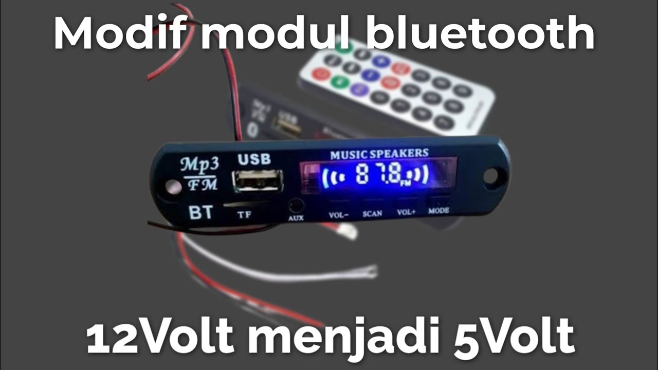 Cara modif modul bluetooth 12V menjadi 5V - YouTube