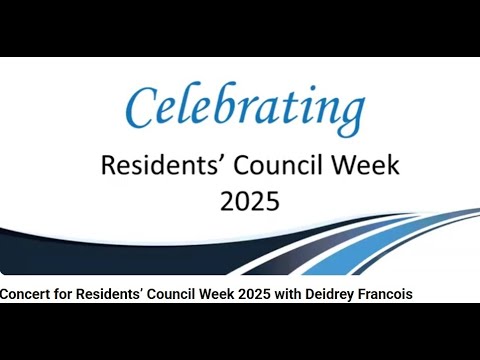 Concert for Residents’ Council Week 2025 with Deidrey Francois - YouTube