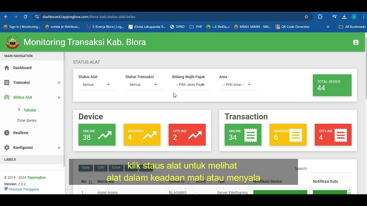 TUTORIAL PENGGUNAAN DASHBOARD ADMIN TAPPING BOX KAB.BLORA - YouTube