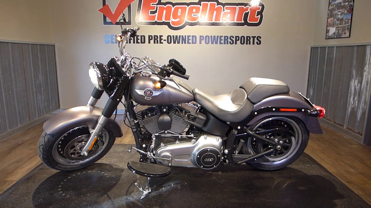 2016 Harley Davidson Fat Boy Lo (FLSTFB) Matte Silver - YouTube