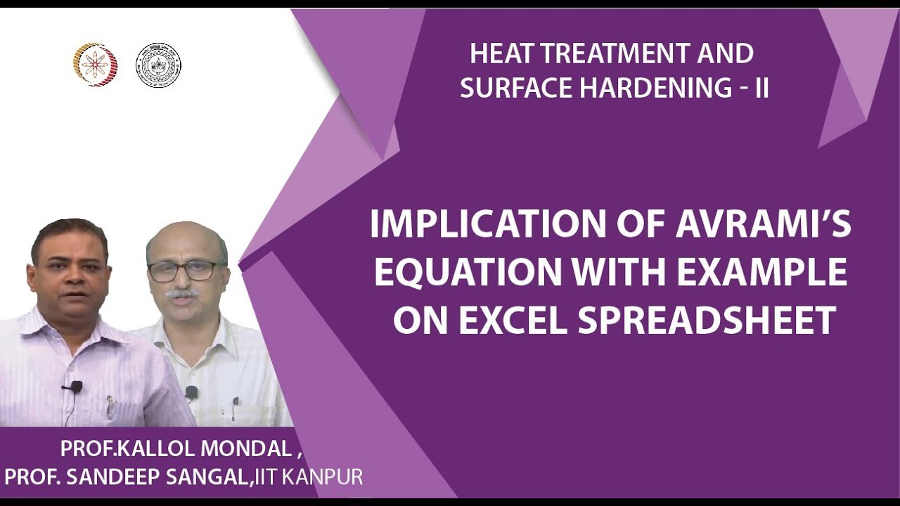 Implication of Avrami’s equation with example on excel spreadsheet ...