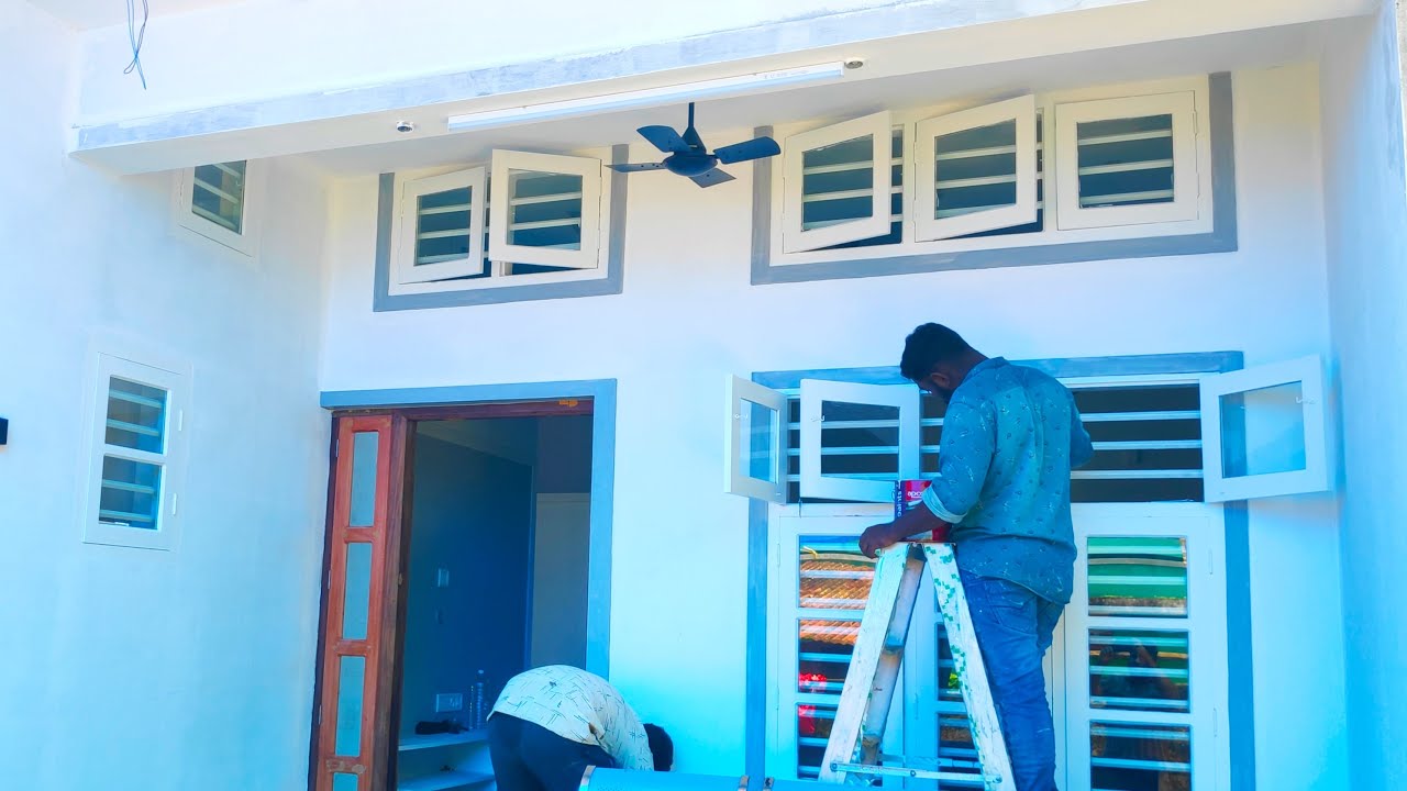 Window Border Painting Process Creative Design - YouTube