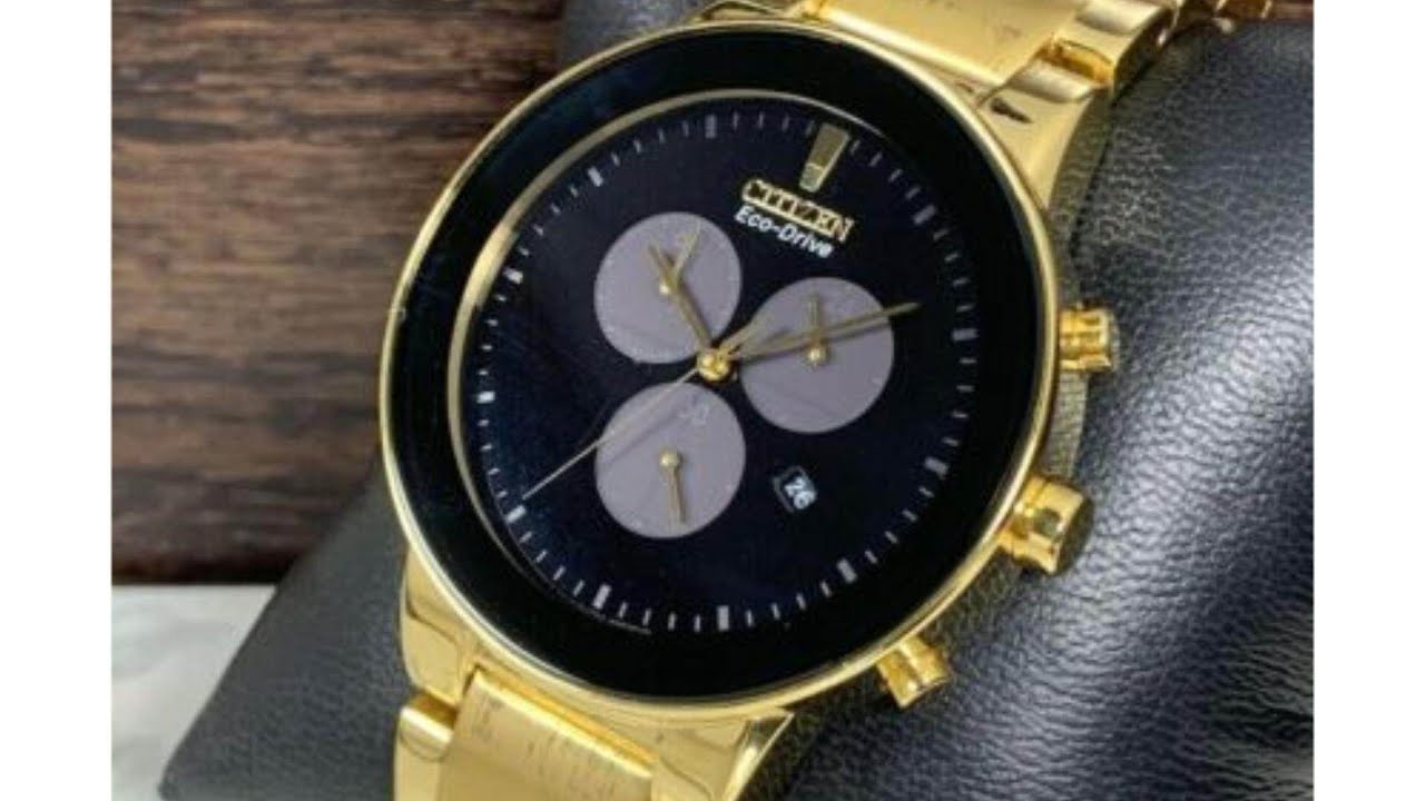 Citizen Eco-Drive Gents Watch Black Dial - AT2242-55E #citizenwatch # ...
