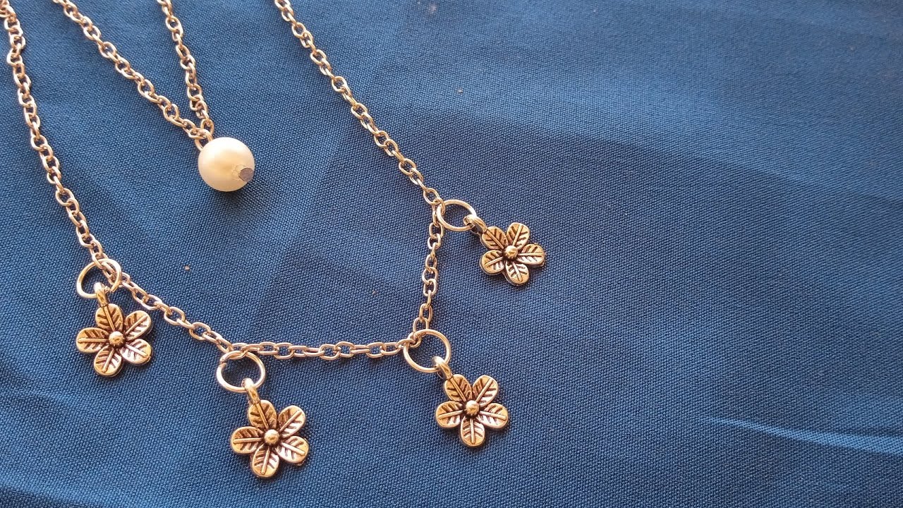 # beads chain# double layer chain # antinternish# making beads chain ...