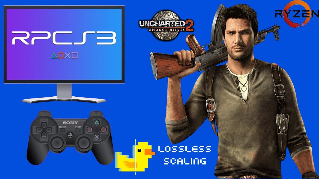 Uncharted 2 Among Thieve RPCS3 PS3 EMULATOR LossLess Scaling - R5 7600x ...