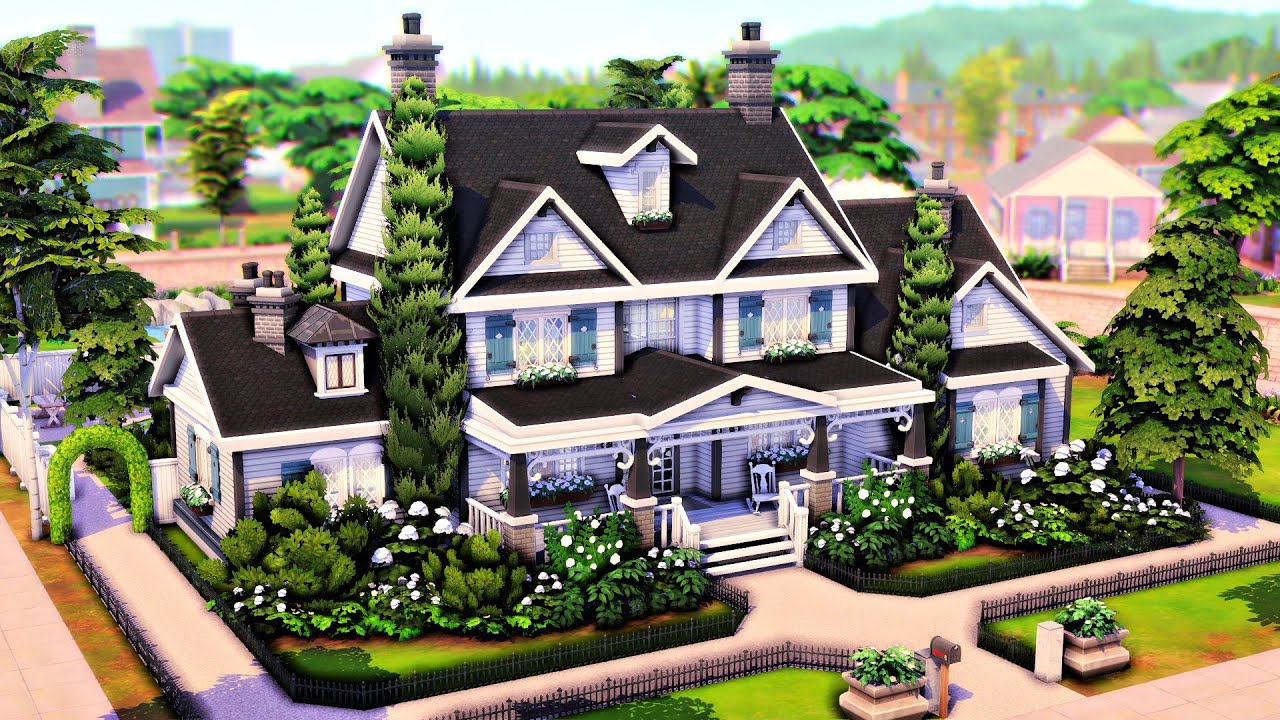 4 Bedroom Suburban Home 💙 || The Sims 4 Speed Build - YouTube