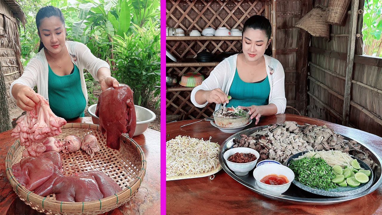 Delicious pork organs cooking with country style - Cooking with Sreypov ...