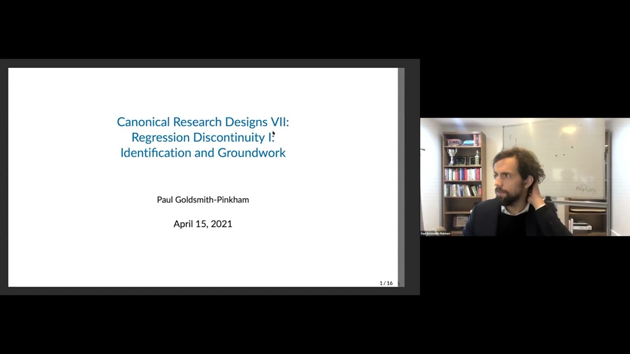 Lecture 20: Canonical Research Designs VIII: RD I: Identification and ...