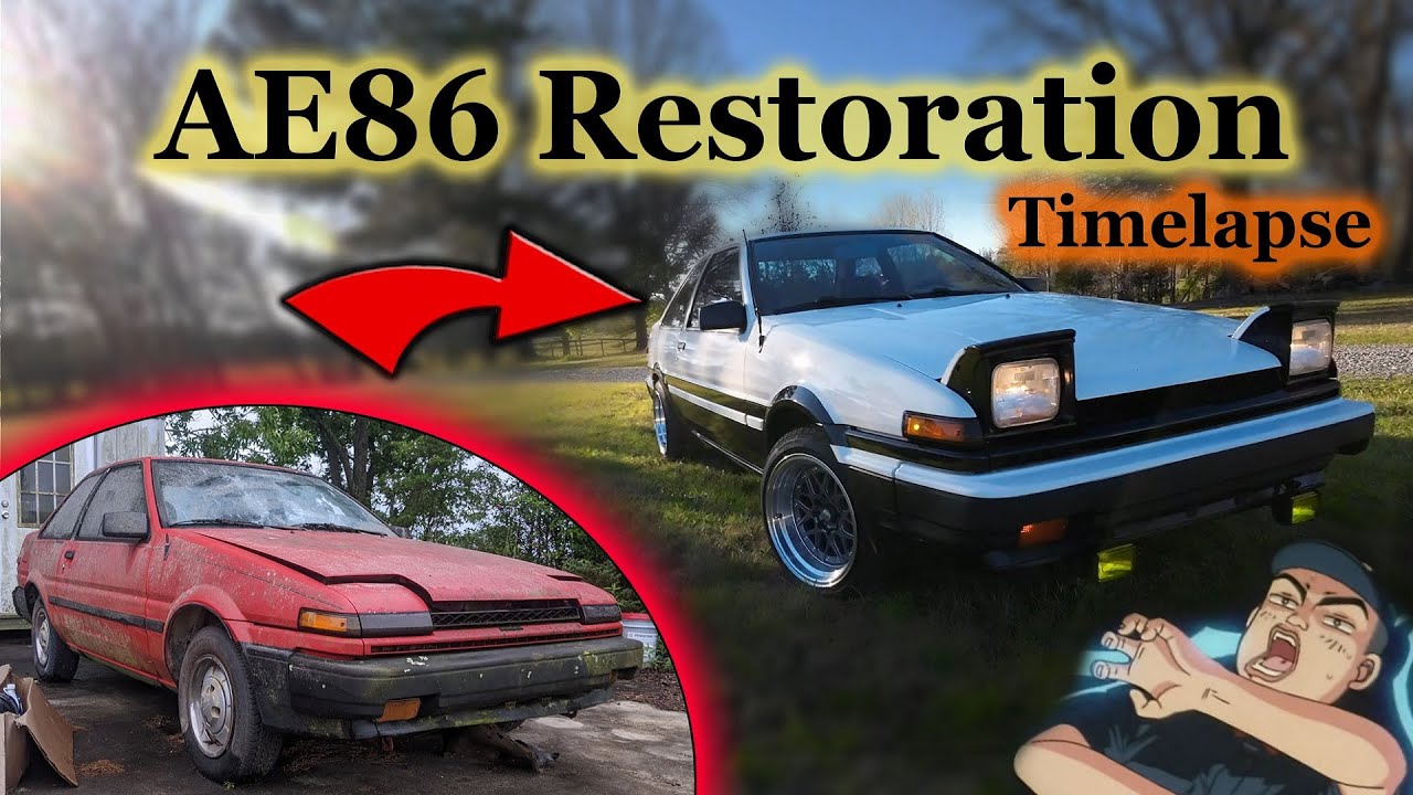 Barnfind Toyota AE86 Trueno Coupe Restoration Timelapse - YouTube
