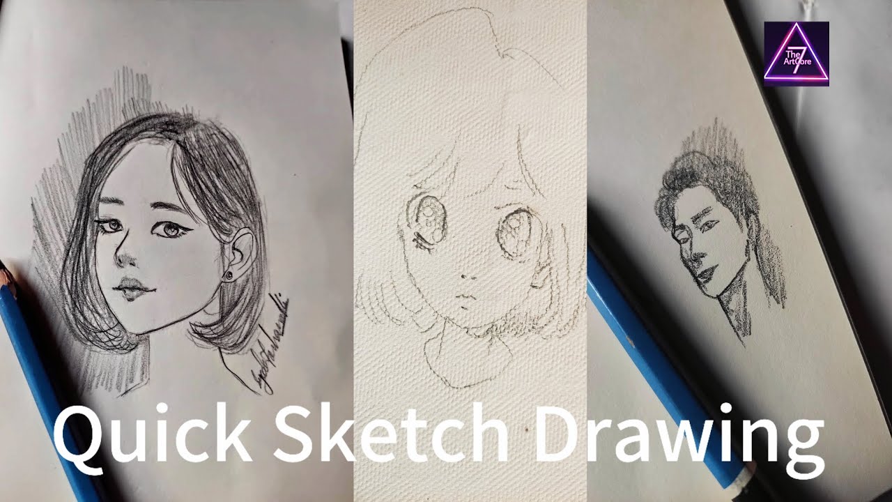 Quick Sketch Drawing || For Beginners 😃 - YouTube