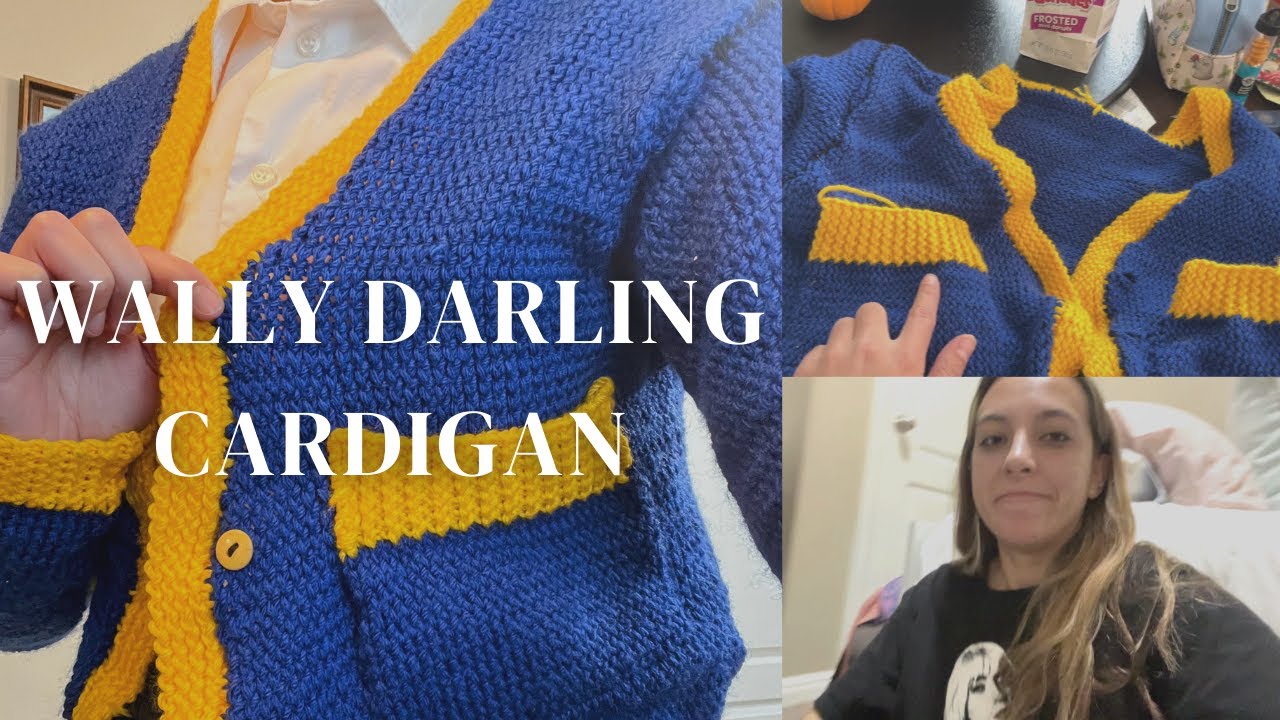 my first knitted project! - wally darling's cardigan - YouTube