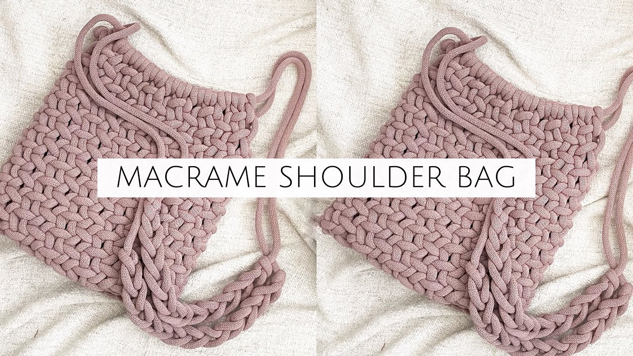 DIY: MACRAME SHOULDER BAG TUTORIAL | INTERMEDIATE PATTERN - YouTube